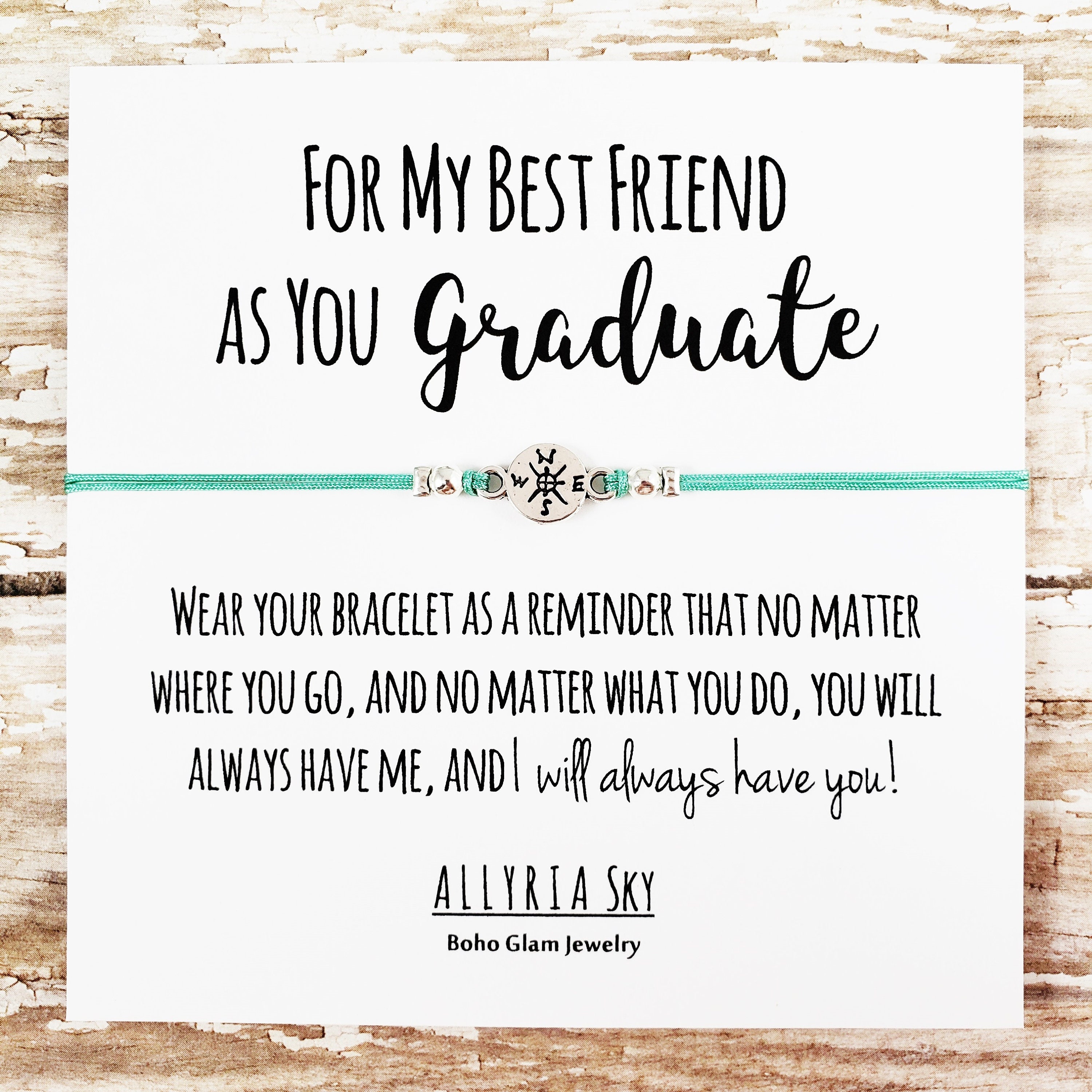 Friendship Bracelet With Best Friend Graduation Card Best | Etsy