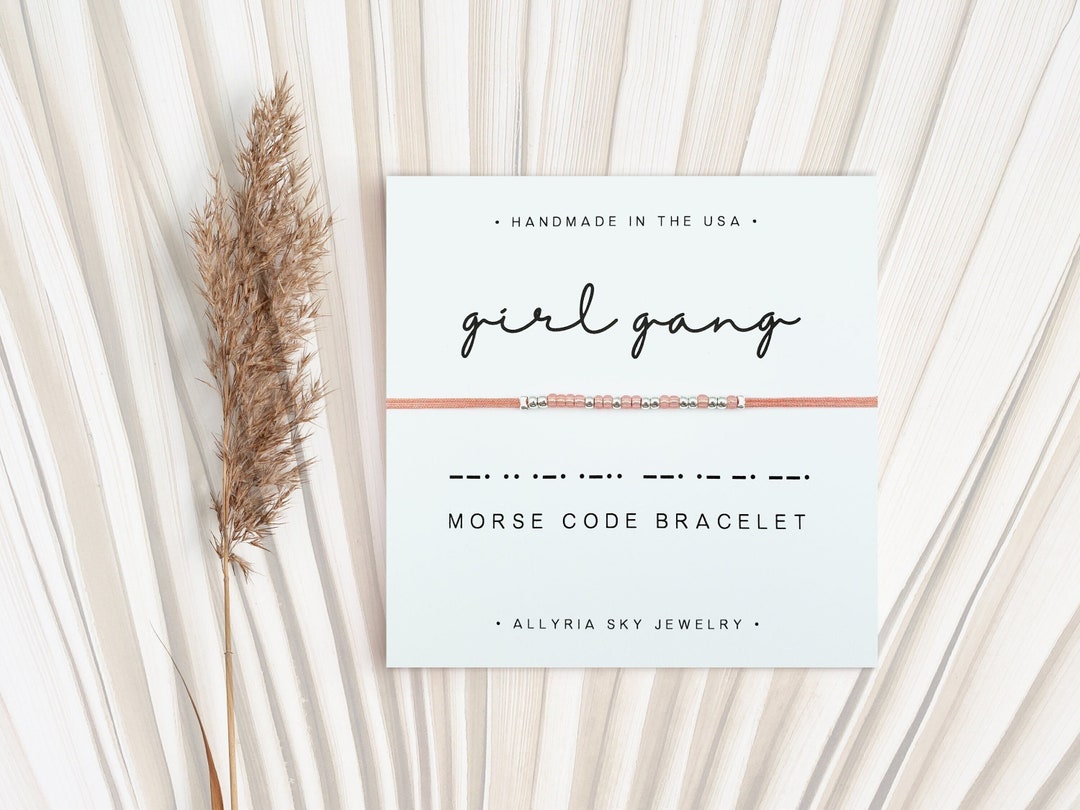 Morse Code "girl Gang" Bracelet, Girl Gang Gift, Girls Trip, Girls ...