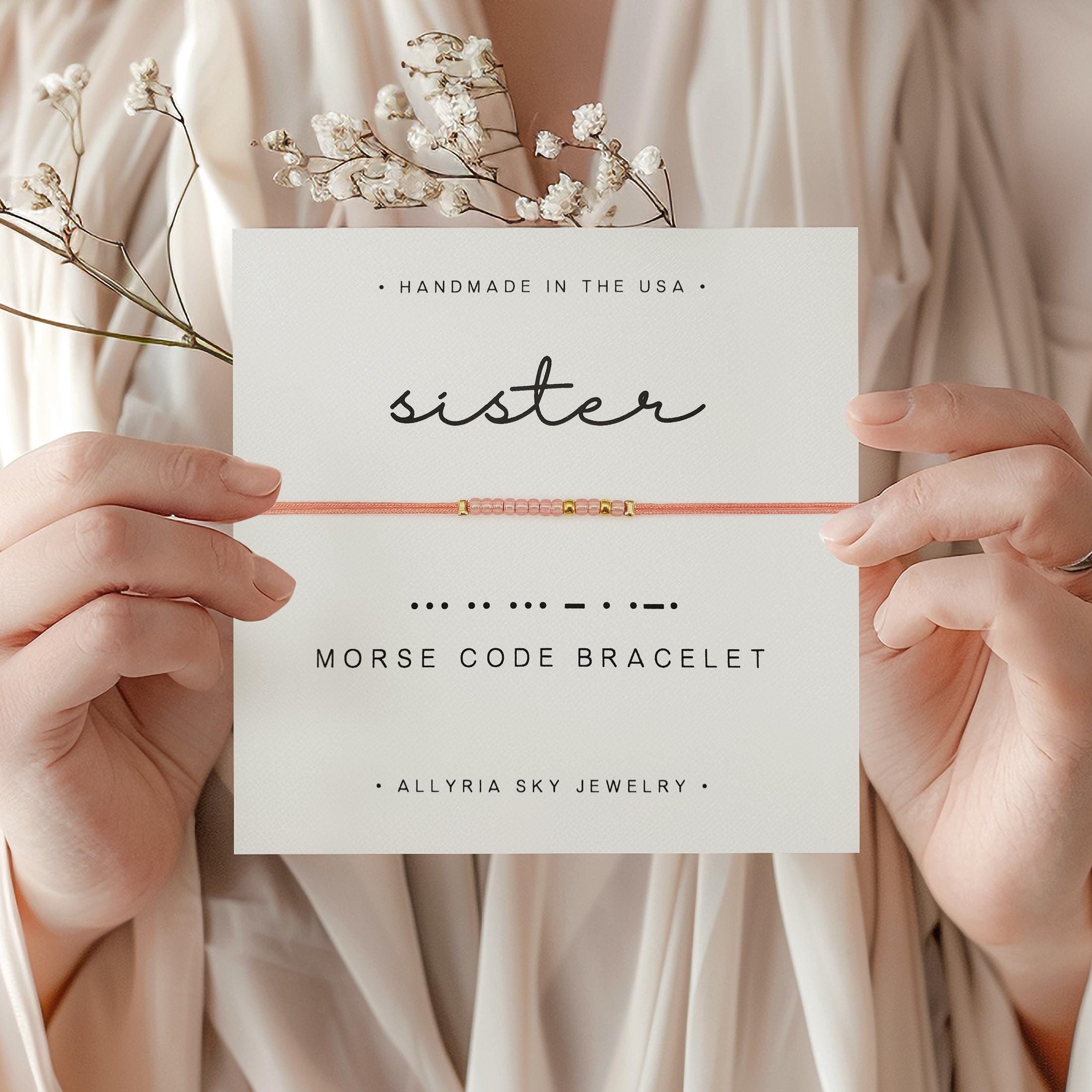 Sister Gift Morse Code Bracelet, Sister Bracelet, Sorority, Soul Sister ...