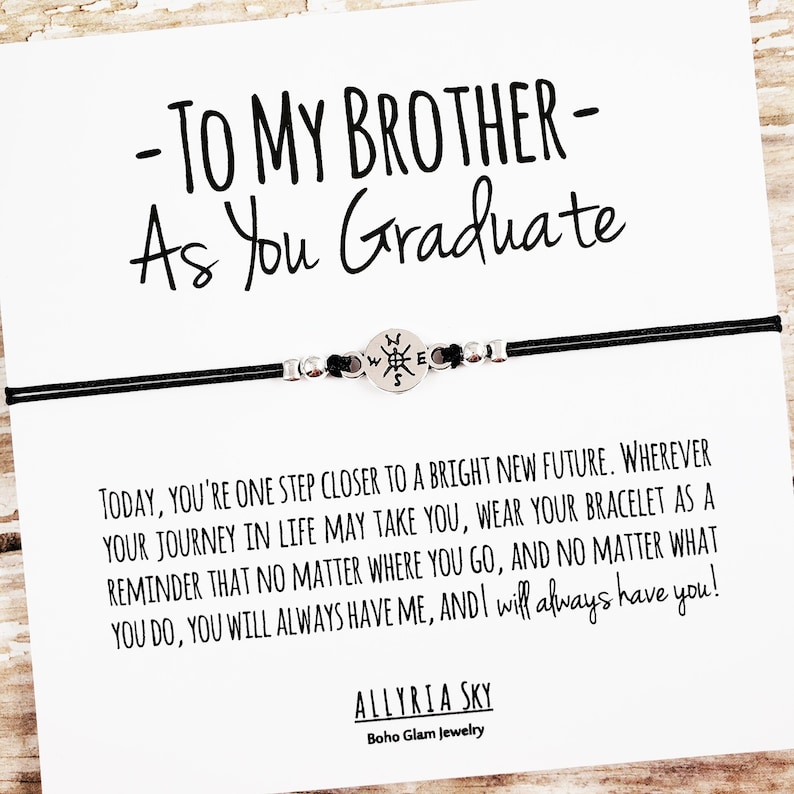 Gift Bracelet With "to My Brother" Graduation Card, Brother Graduation ...