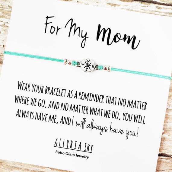Friendship Bracelet With for My Mom Card Mom | Etsy