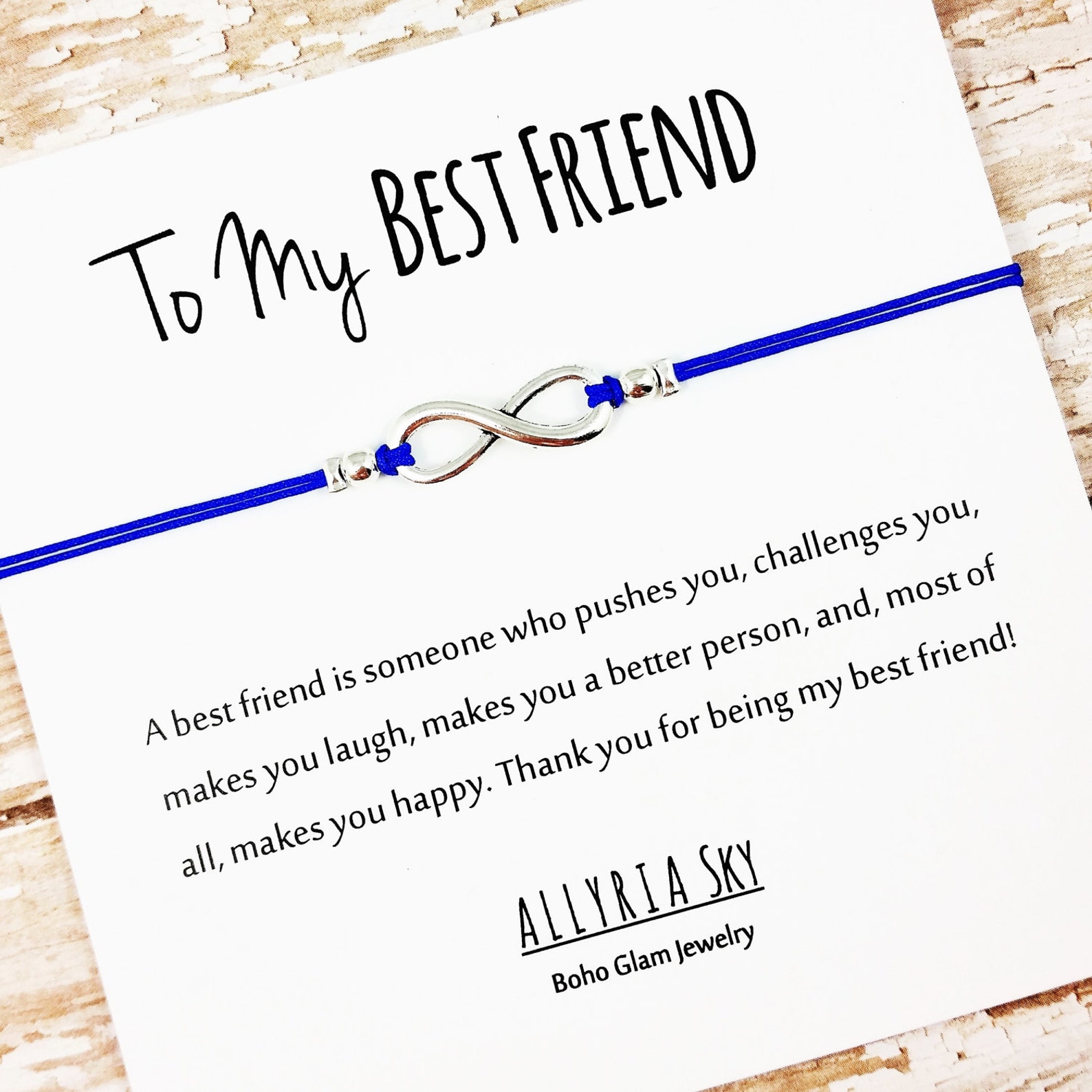 Friendship Bracelet With to My Best Friend Card | Etsy