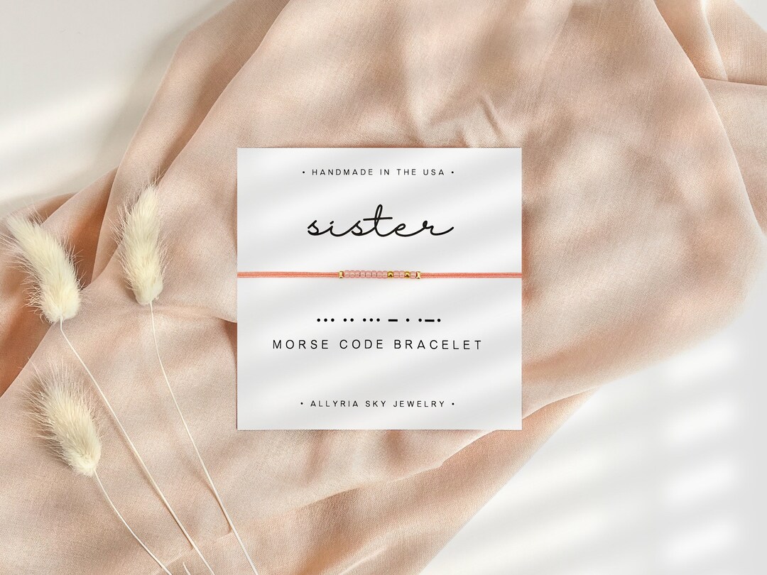 Sister Gift Morse Code Bracelet, Sister Bracelet, Sorority, Soul Sister ...