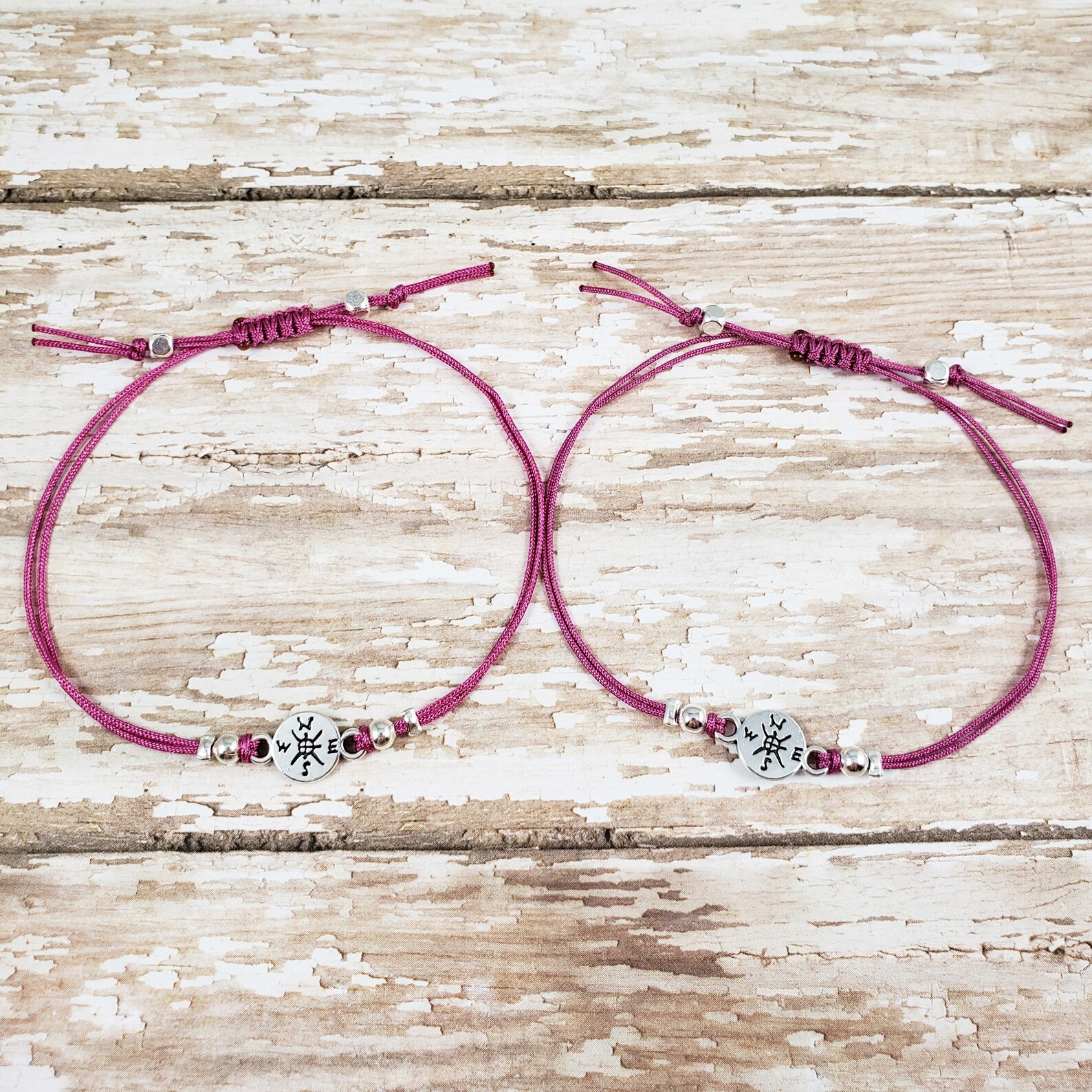 Set of Two Matching Friendship Bracelets With Soul Sisters - Etsy