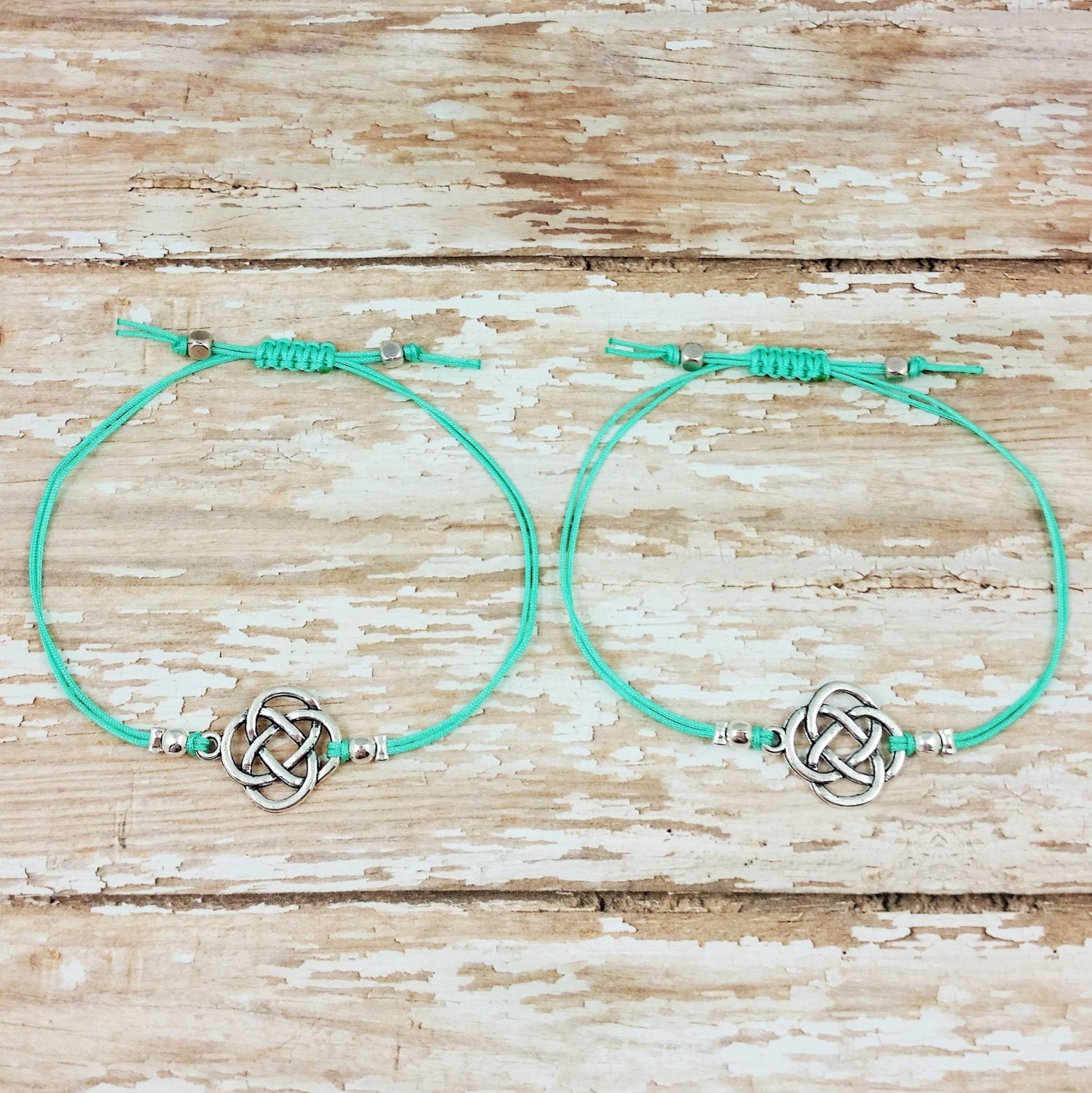 Set of Two Charm Friendship Bracelets With soul | Etsy