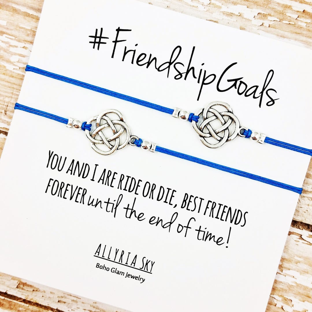 Best Friend Bracelet Set | Friendship Bracelets | Friendship Goals Card ...