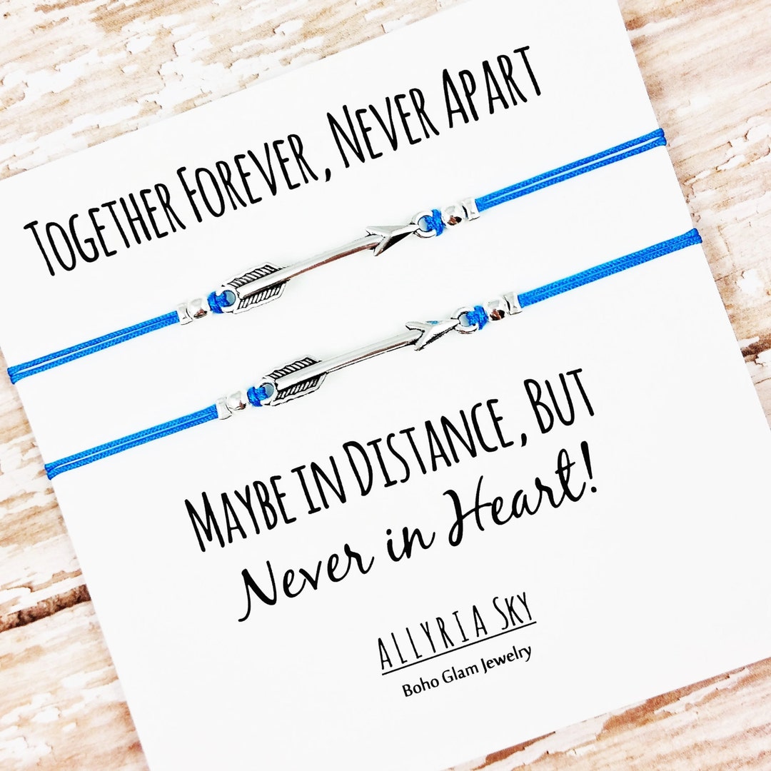 Set of Two Charm Friendship Bracelets With together - Etsy