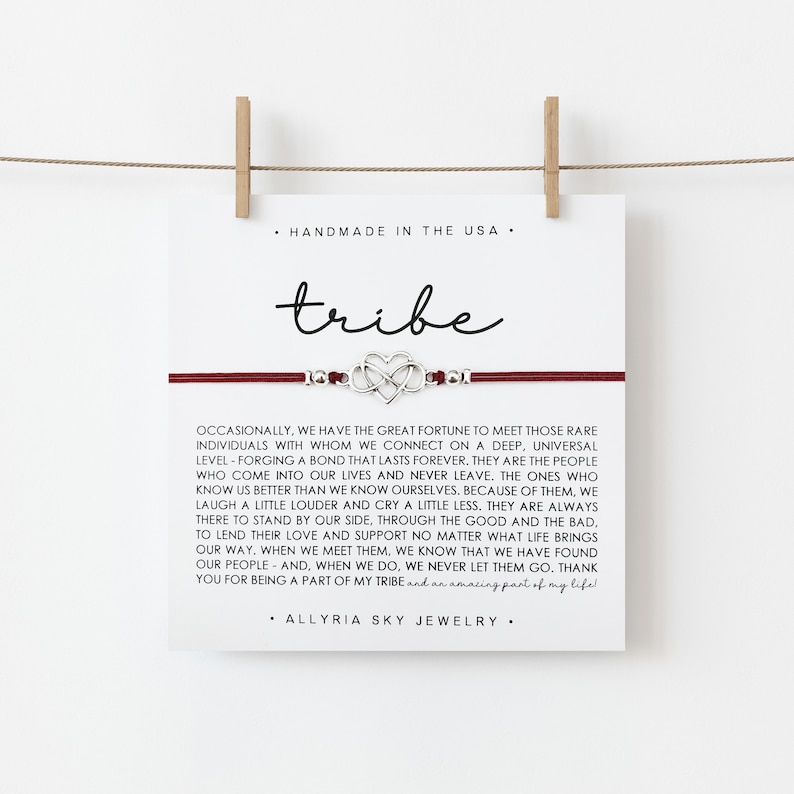 Tribe Bracelet, Gift for Your Tribe, Best Friend Gift, Silver Charm ...