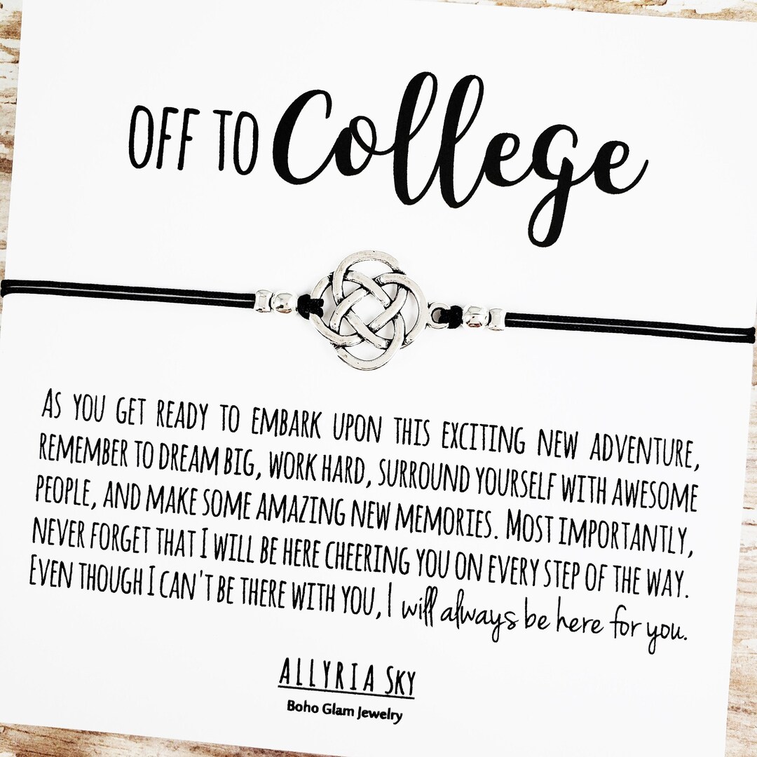 Friendship Bracelet With "off to College" Card, Best Friend Gift ...