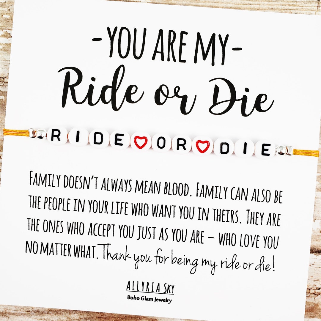 Ride or Die Word Bracelet, Ride or Die Letter Bracelet, Best Friend ...