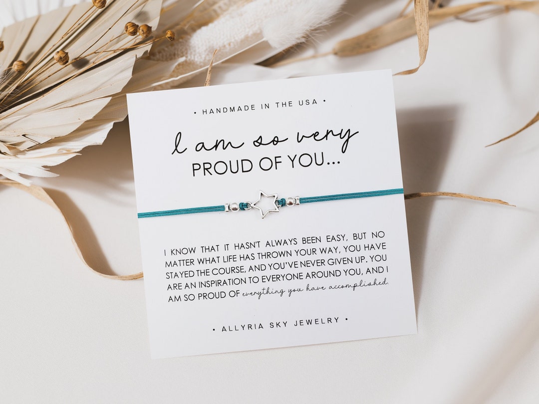 Gift Bracelet With "proud of You" Card, Good Job, Way to Go ...
