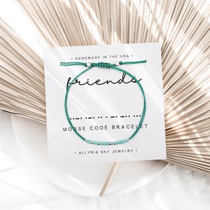 Best Friend Gift, Morse Code "friends" Bracelet, Friends Morse Code ...