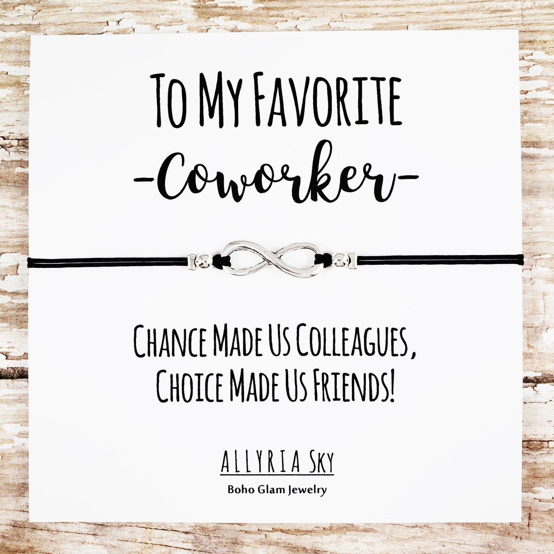 Friendship Bracelet With favorite Coworker Card | Etsy