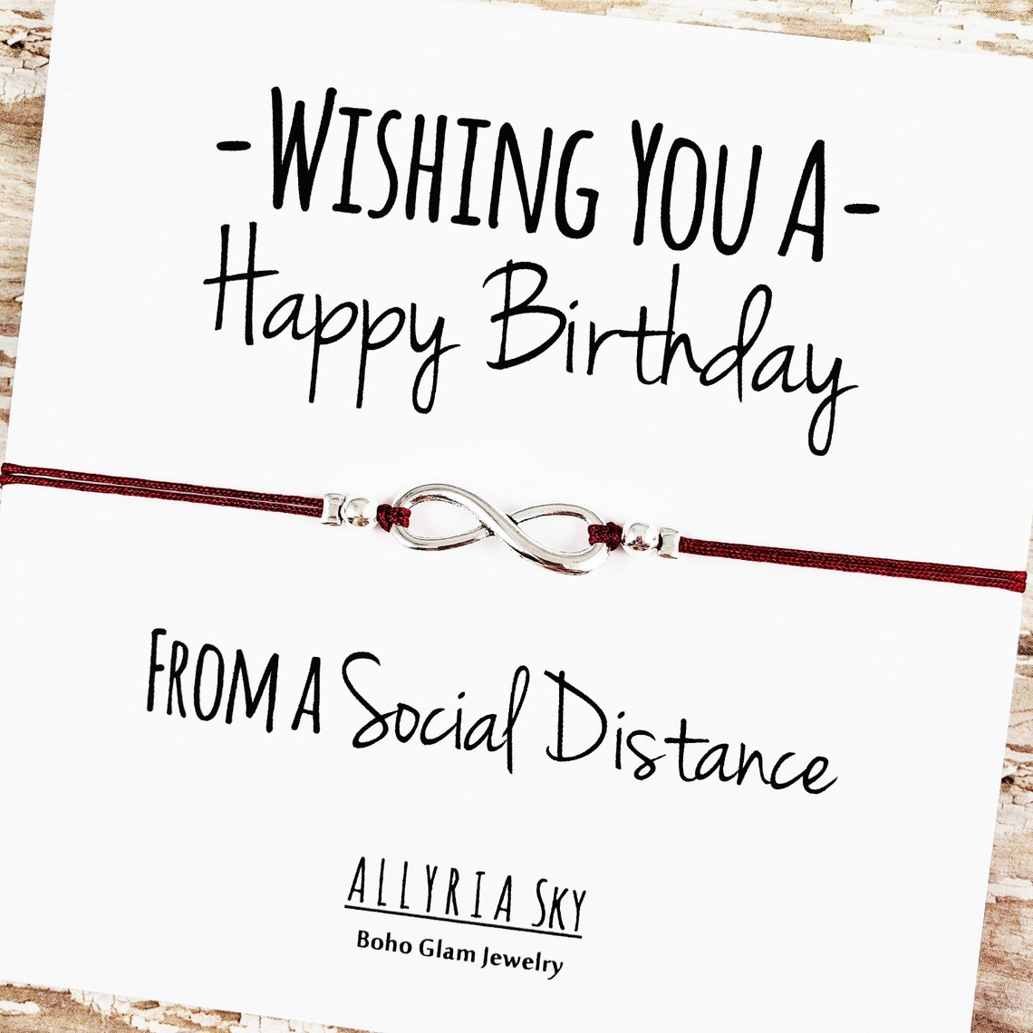 Happy Birthday Social Distance Bracelet and Card | Social Distancing ...