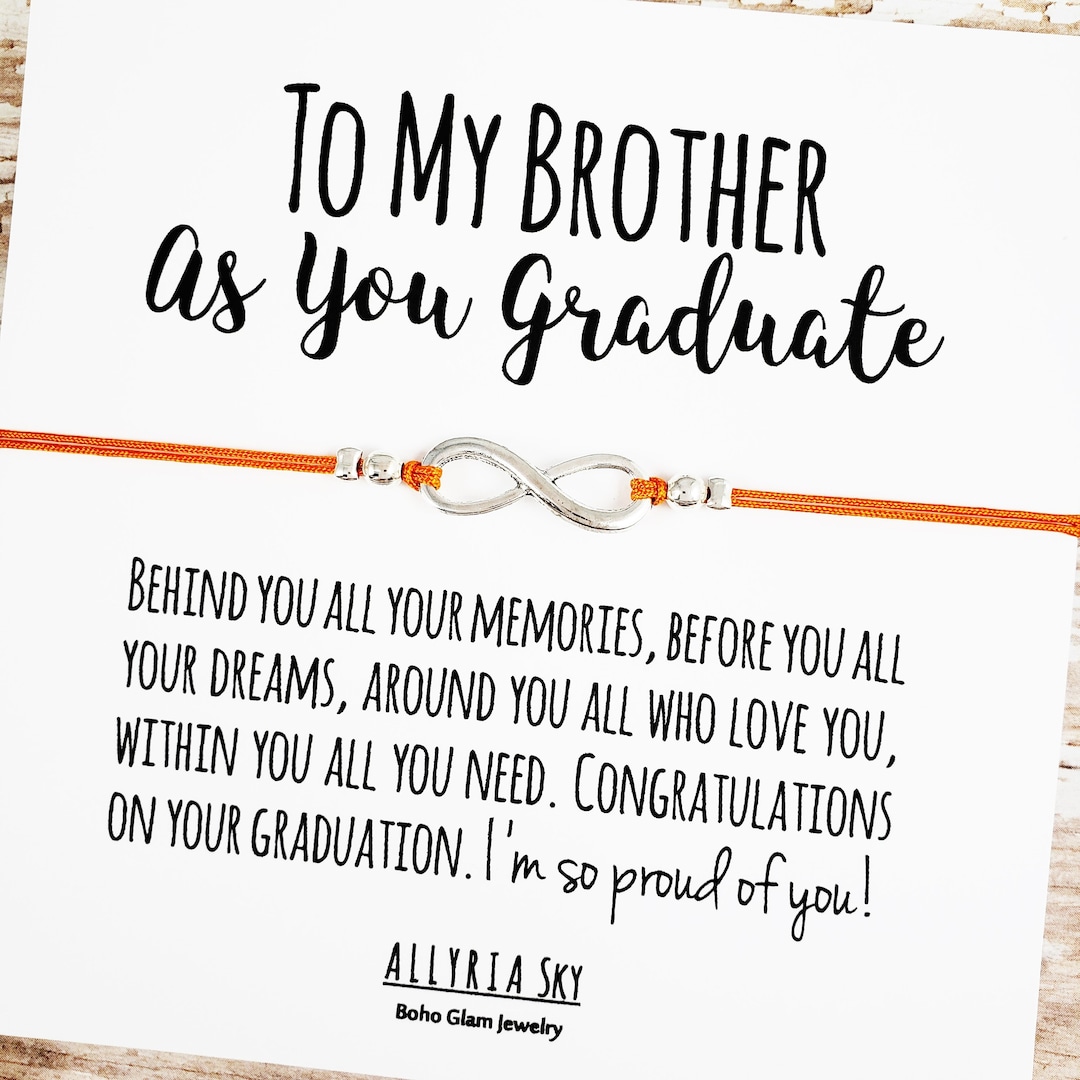 Friendship Bracelet With Brother Graduation Card, Brother Graduation ...