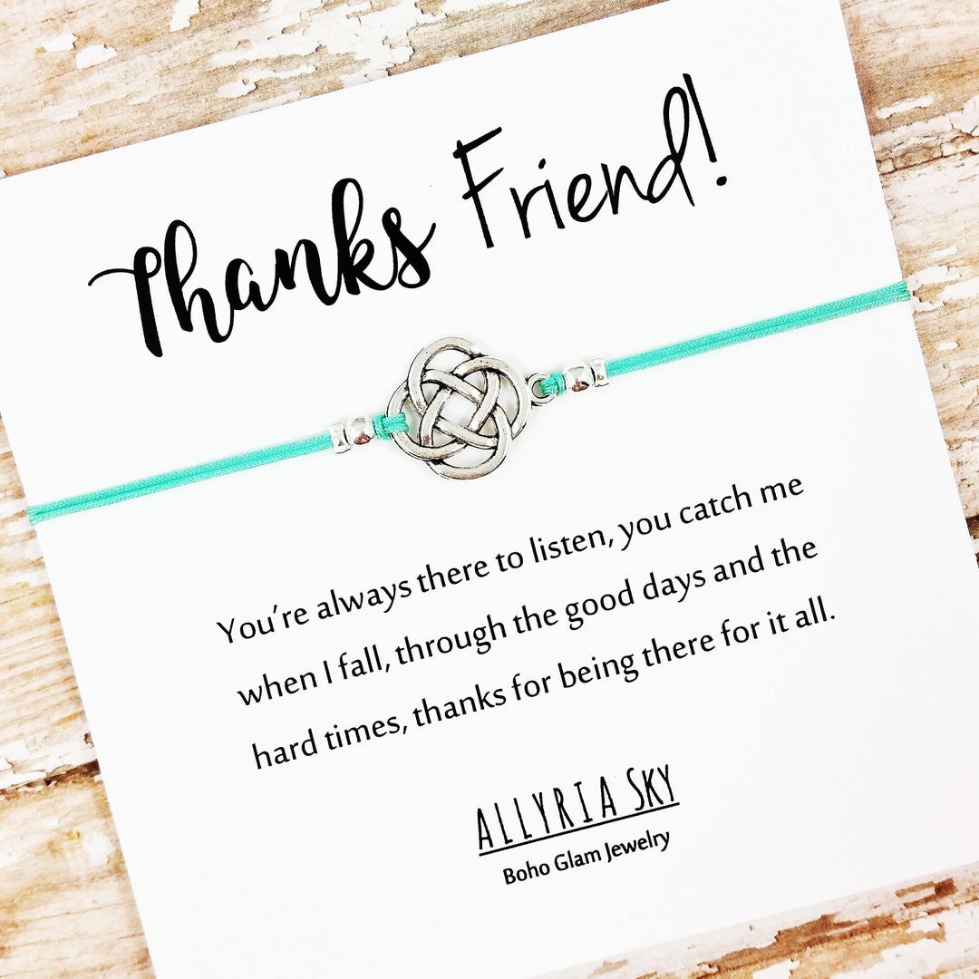 Friendship Bracelet | Friend Thank You Card | Best Friend Bracelet ...