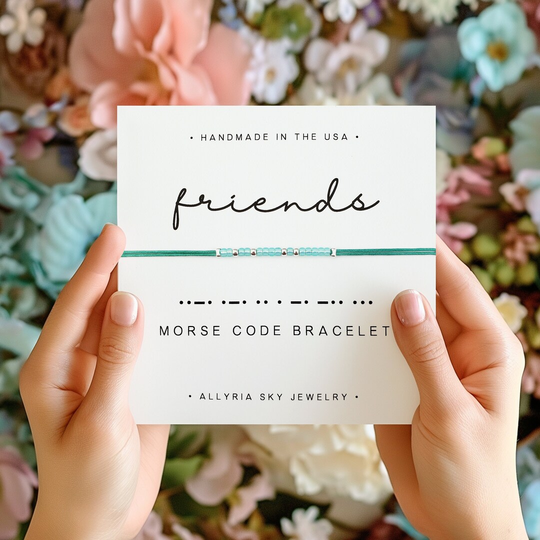 Best Friend Gift, Morse Code "friends" Bracelet, Friends Morse Code ...