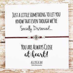 Best Friend Gift Bracelet With Social Distance Card | Miss You ...