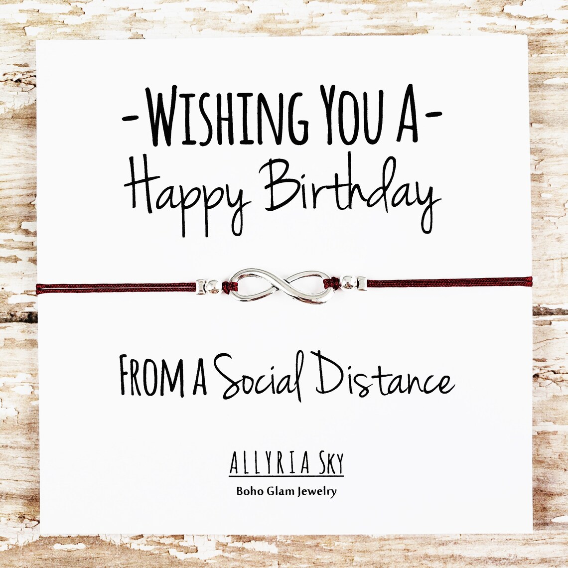 Happy Birthday Social Distance Bracelet and Card | Social Distancing ...