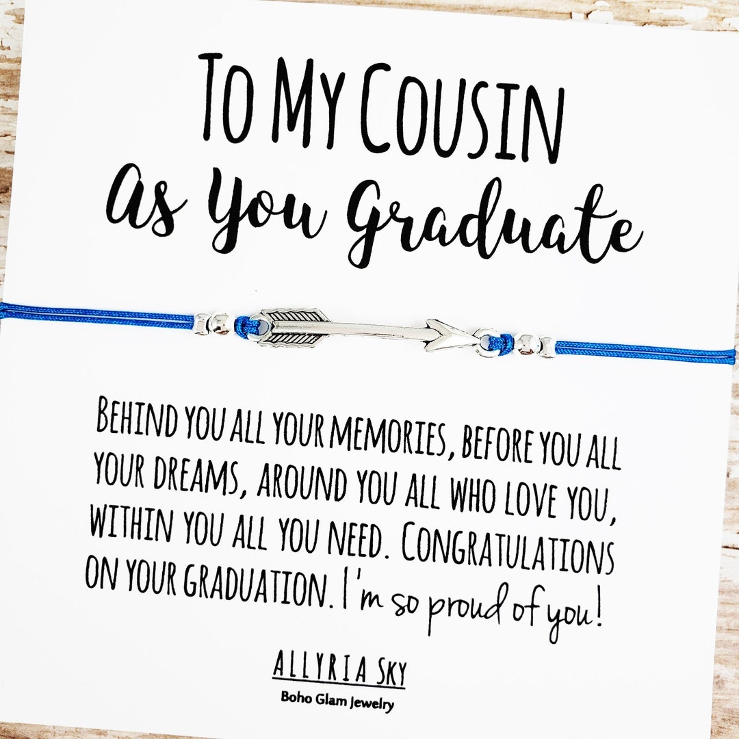 Gift Bracelet With "to My Cousin" Graduation Card | Cousin Graduation ...