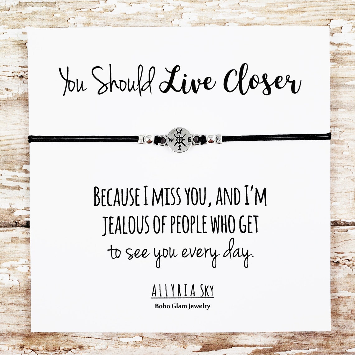 Friendship Bracelet With "miss You" Card | Long Distance Relationship ...
