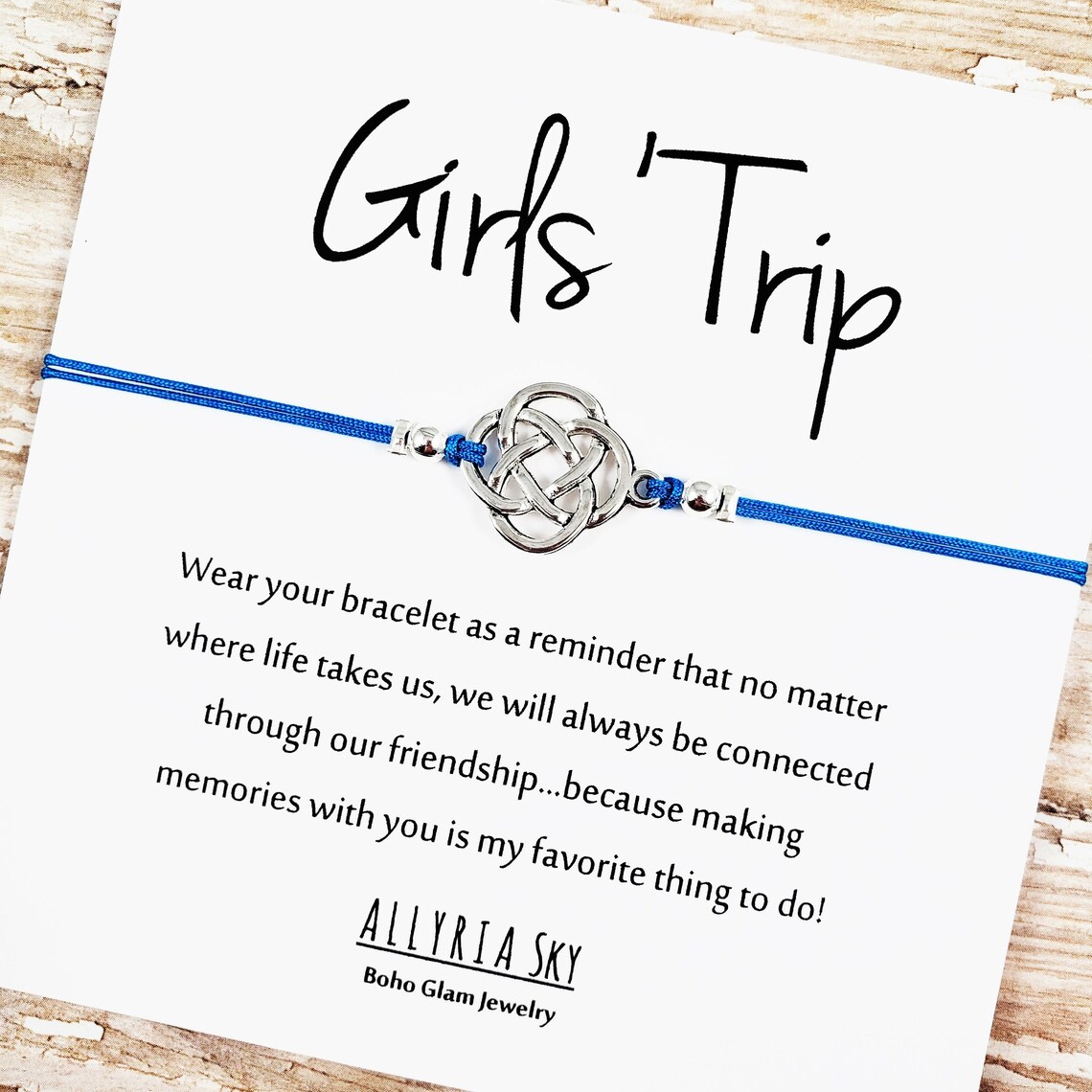 Friendship Bracelet With girls Trip Card Girls - Etsy