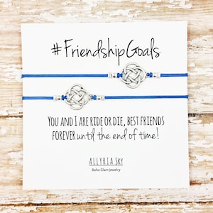 Best Friend Bracelet Set | Friendship Bracelets | Friendship Goals Card ...