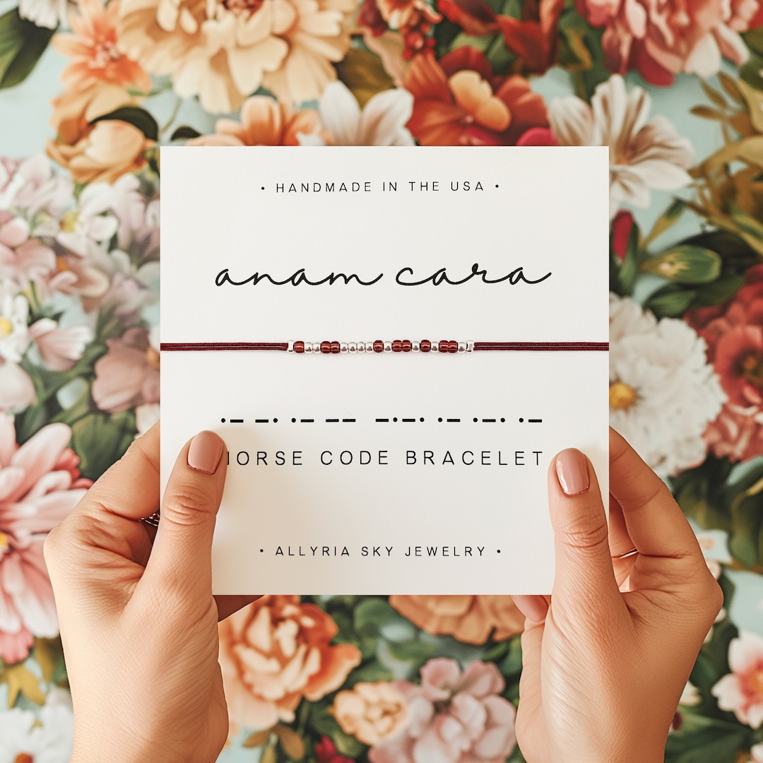 Anam Cara Morse Code Bracelet, Anam Cara Gift, Soul Friend, Soul Sister ...