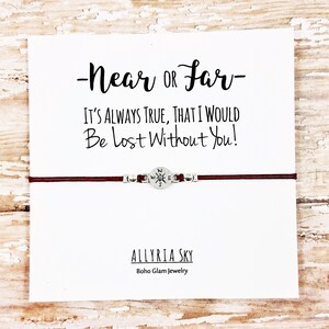 Best Friend Bracelet | Lost Without You Card | Long Distance Friend ...