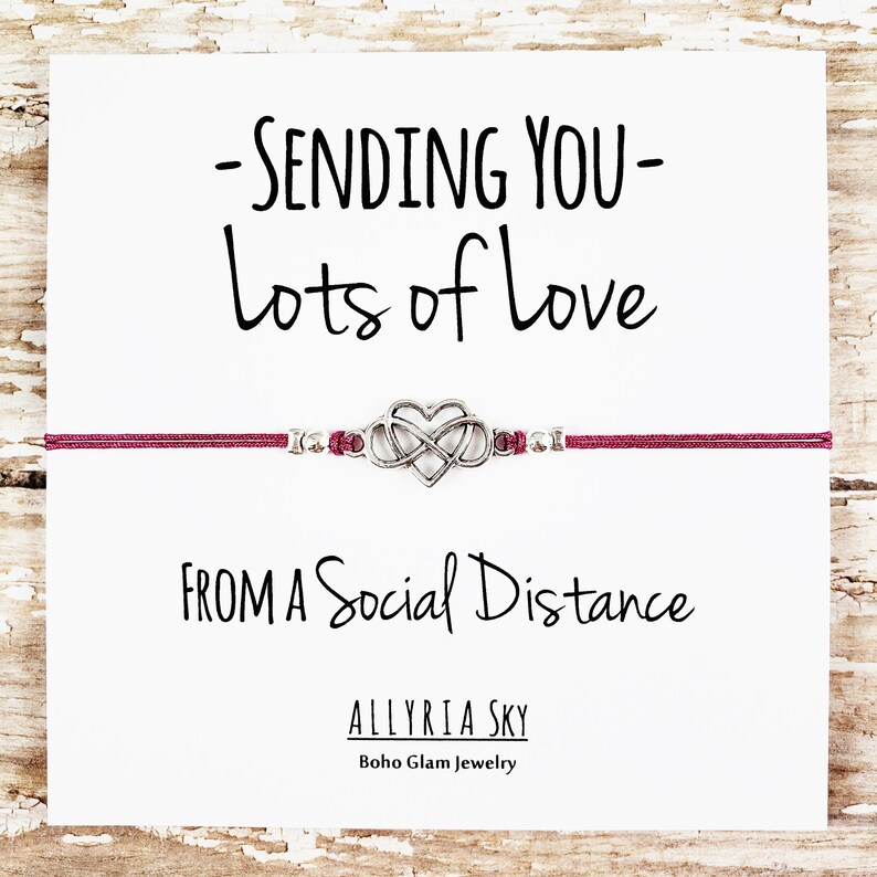 Friendship Bracelet With social Distance Card - Etsy