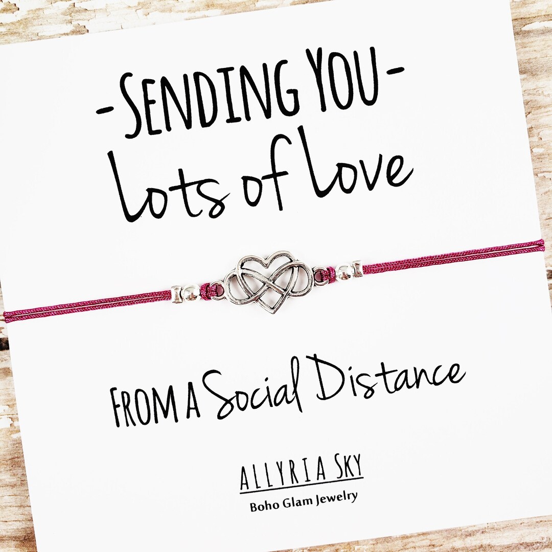Friendship Bracelet With "social Distance" Card | Social Distancing ...
