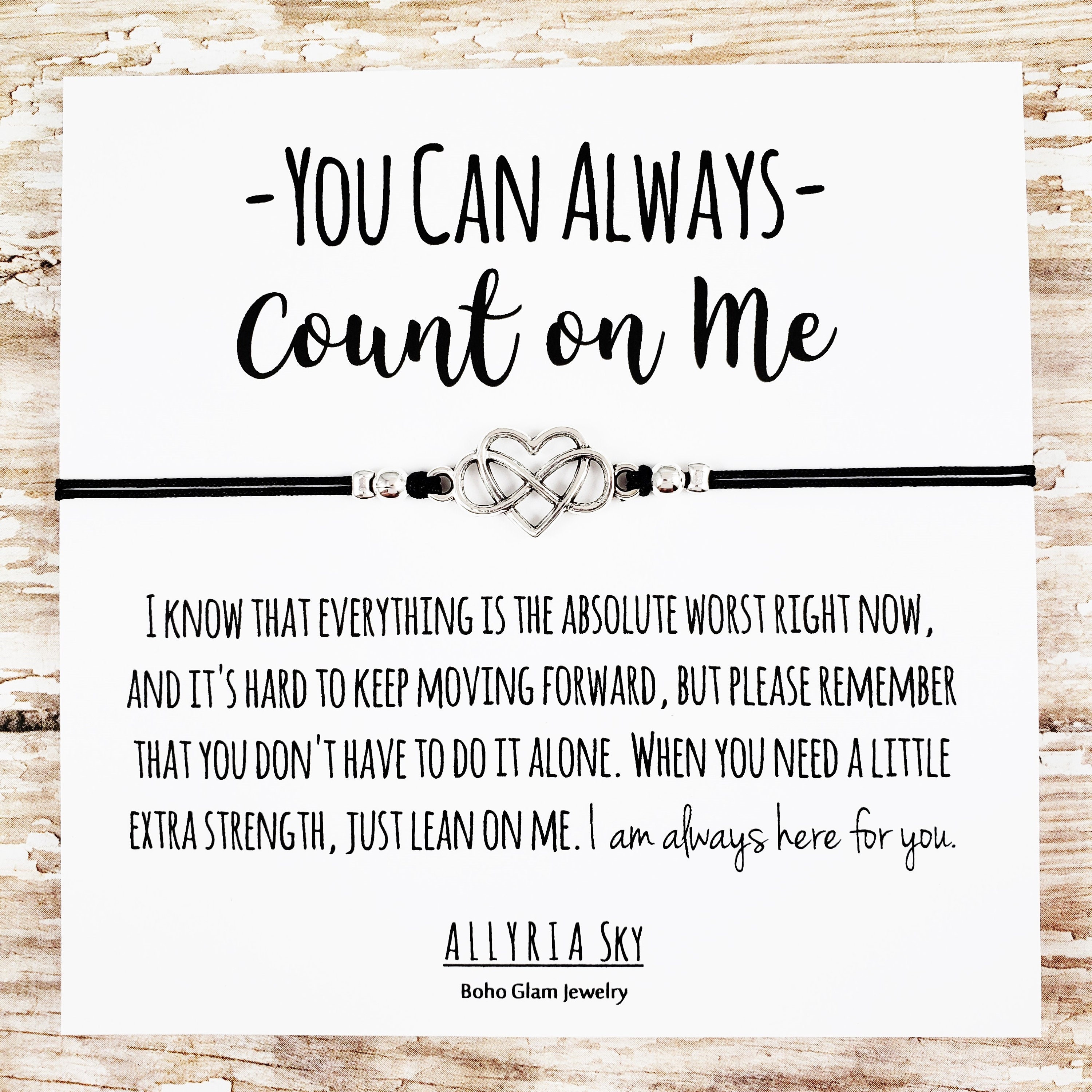 Friendship Bracelet With you Can Count on Me Card | Etsy