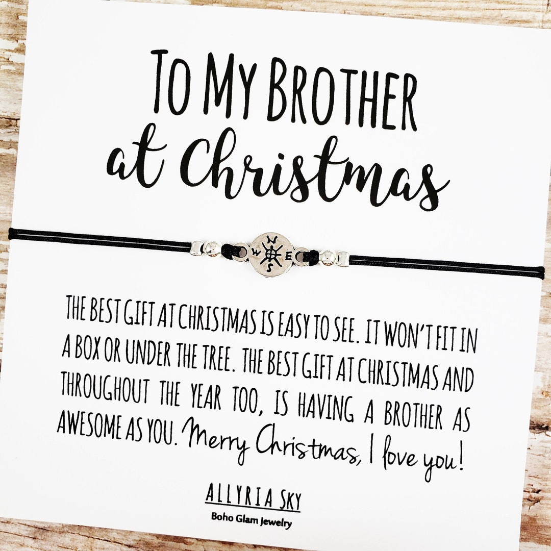 Friendship Bracelet With "to My Brother" Christmas Card, Brother ...