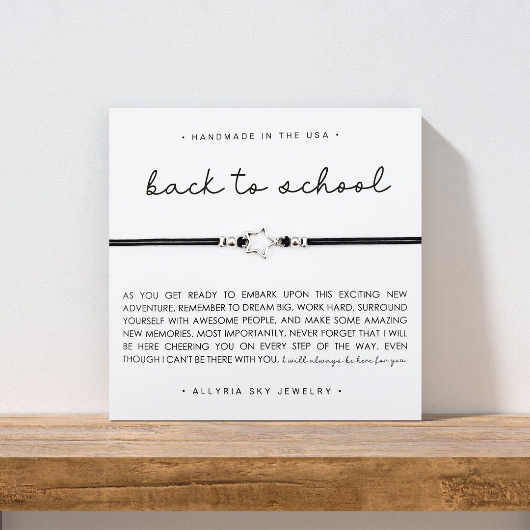 Gift Bracelet With "back to School" Card, Best Friend Gift Bracelet ...