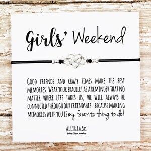 Girls' Weekend Friendship Bracelet and Card, Best Friend Bracelet, Best ...
