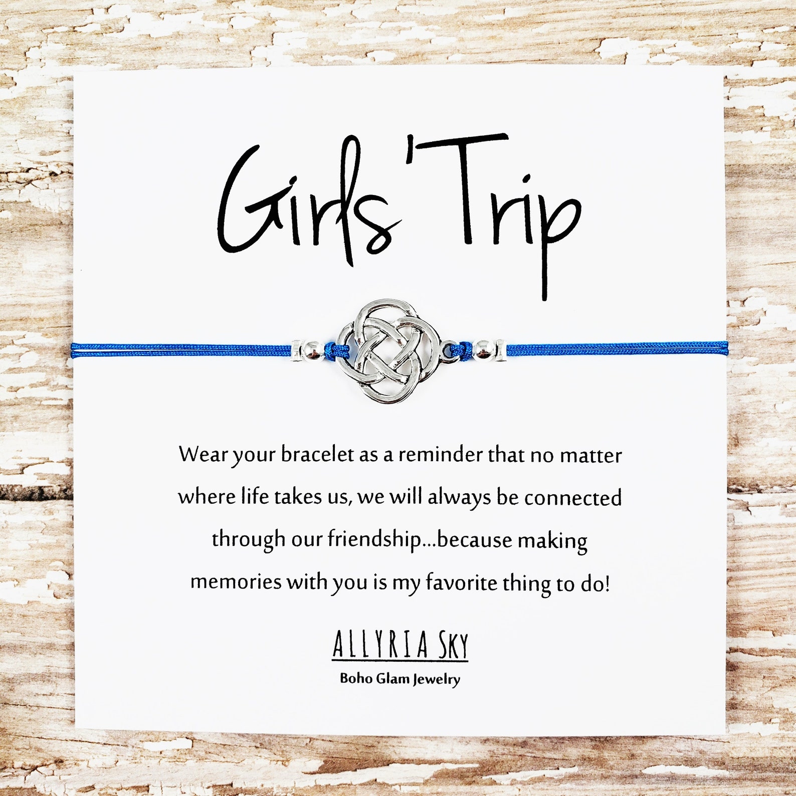 Friendship Bracelet With girls Trip Card Girls - Etsy