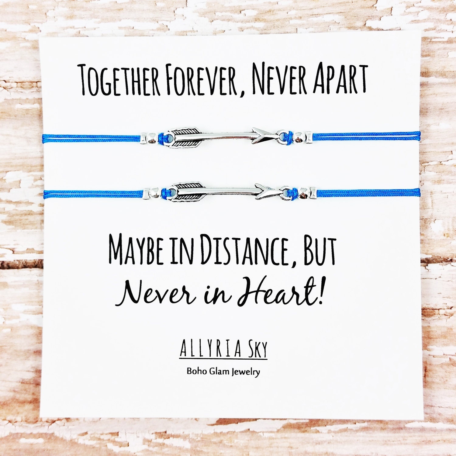 Set of Two Charm Friendship Bracelets With together | Etsy