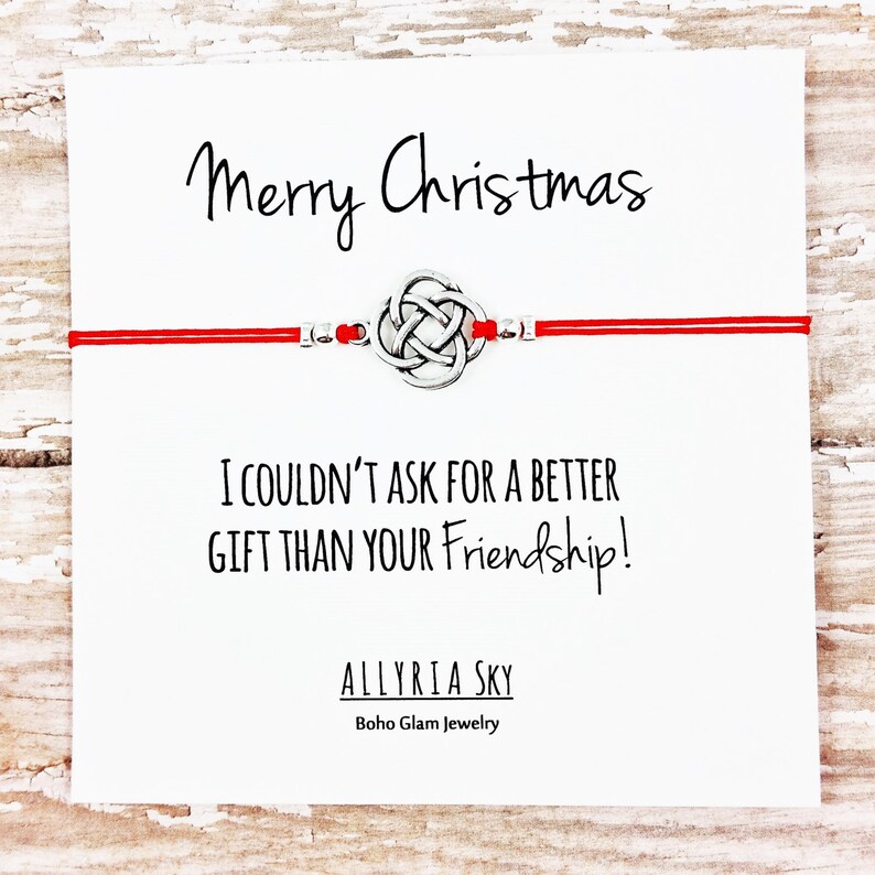 Christmas Friendship Bracelet Christmas Gift Best Friend - Etsy