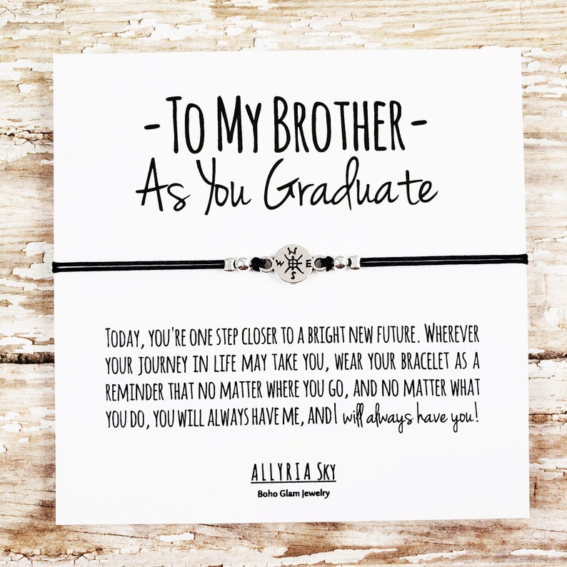 Gift Bracelet With "to My Brother" Graduation Card, Brother Graduation ...