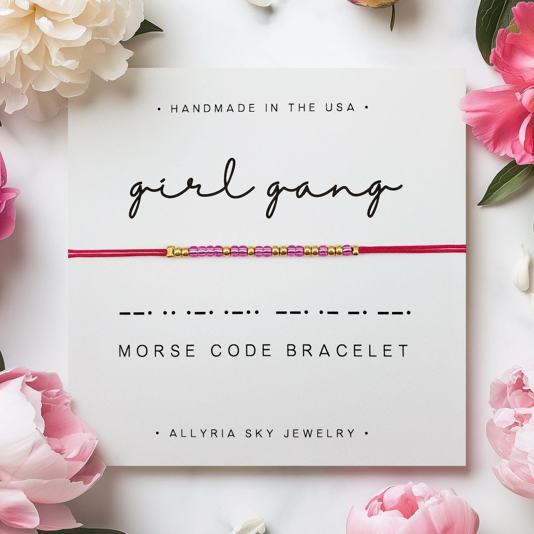 Morse Code "girl Gang" Bracelet, Girl Gang Gift, Girls Trip, Girls ...