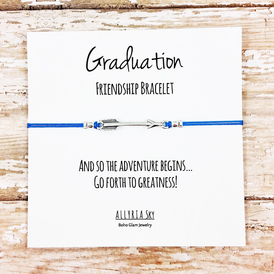 Charm Friendship Bracelet With "graduation" Card | BFF, Best Friend ...