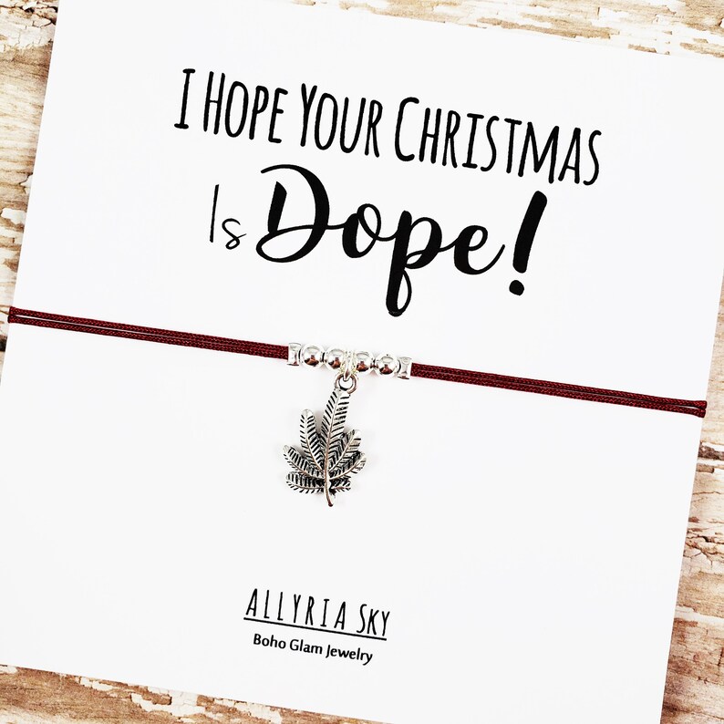 Weed Charm Friendship Bracelet With dope Christmas - Etsy