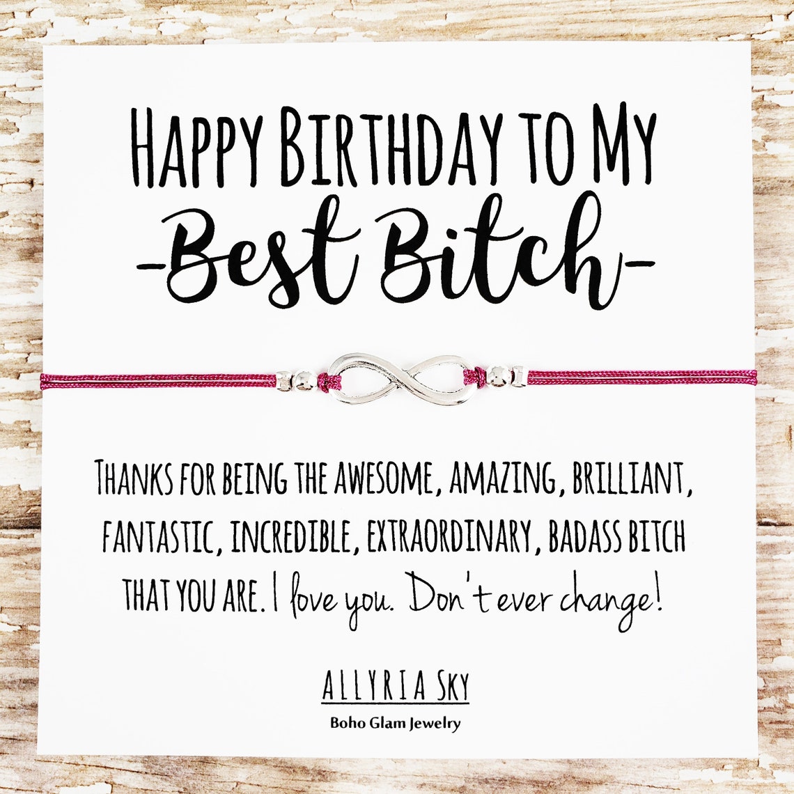 Friendship Bracelet With happy Birthday Card - Etsy