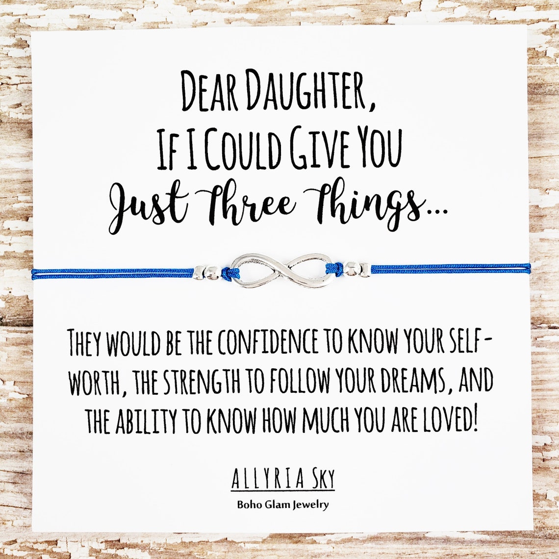 Gift Bracelet With dear Daughter Card Daughter - Etsy