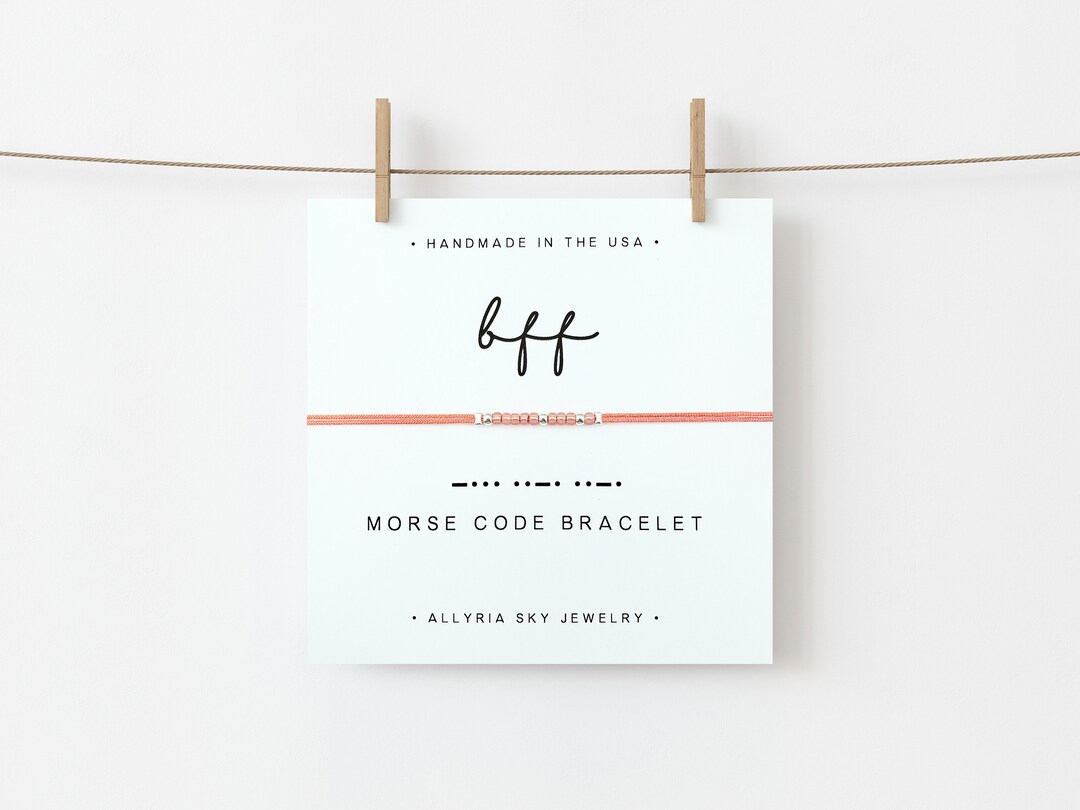 BFF Morse Code Gift Bracelet, Morse Code BFF Jewelry, Best Friend Gift ...