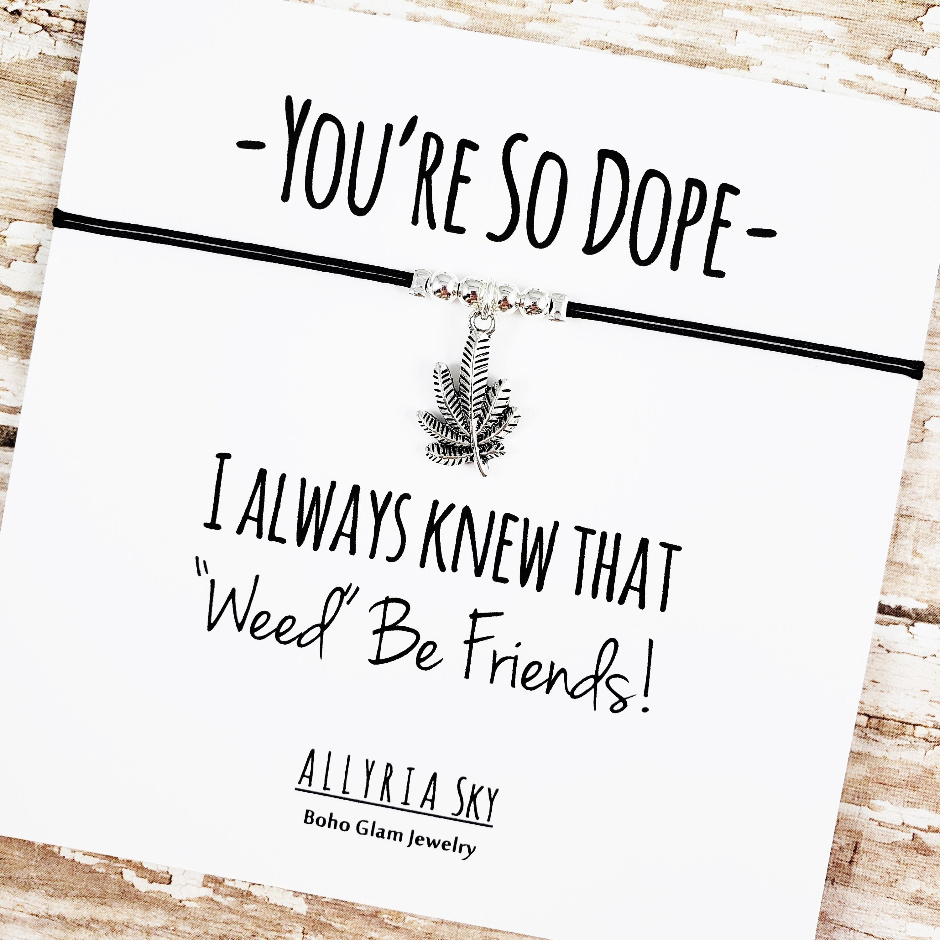 Friendship Bracelet With you're so Dope Card | Etsy