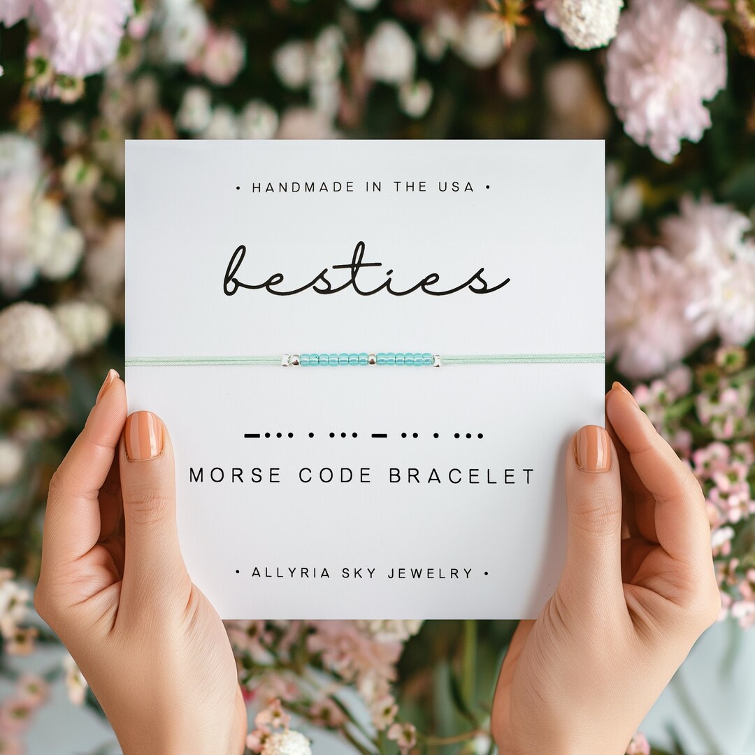 Morse Code "besties" Bracelet, Best Friend Gift Bracelet, Friends Morse ...