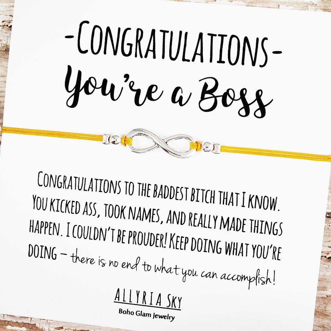 Best Friend Gift Bracelet With "congratulations" Card | Good Job, Way ...