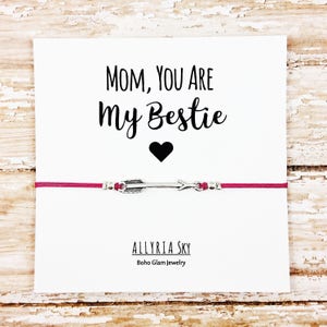 Mother Friendship Bracelet | Gift for Mom | Mom Best Friend Card ...