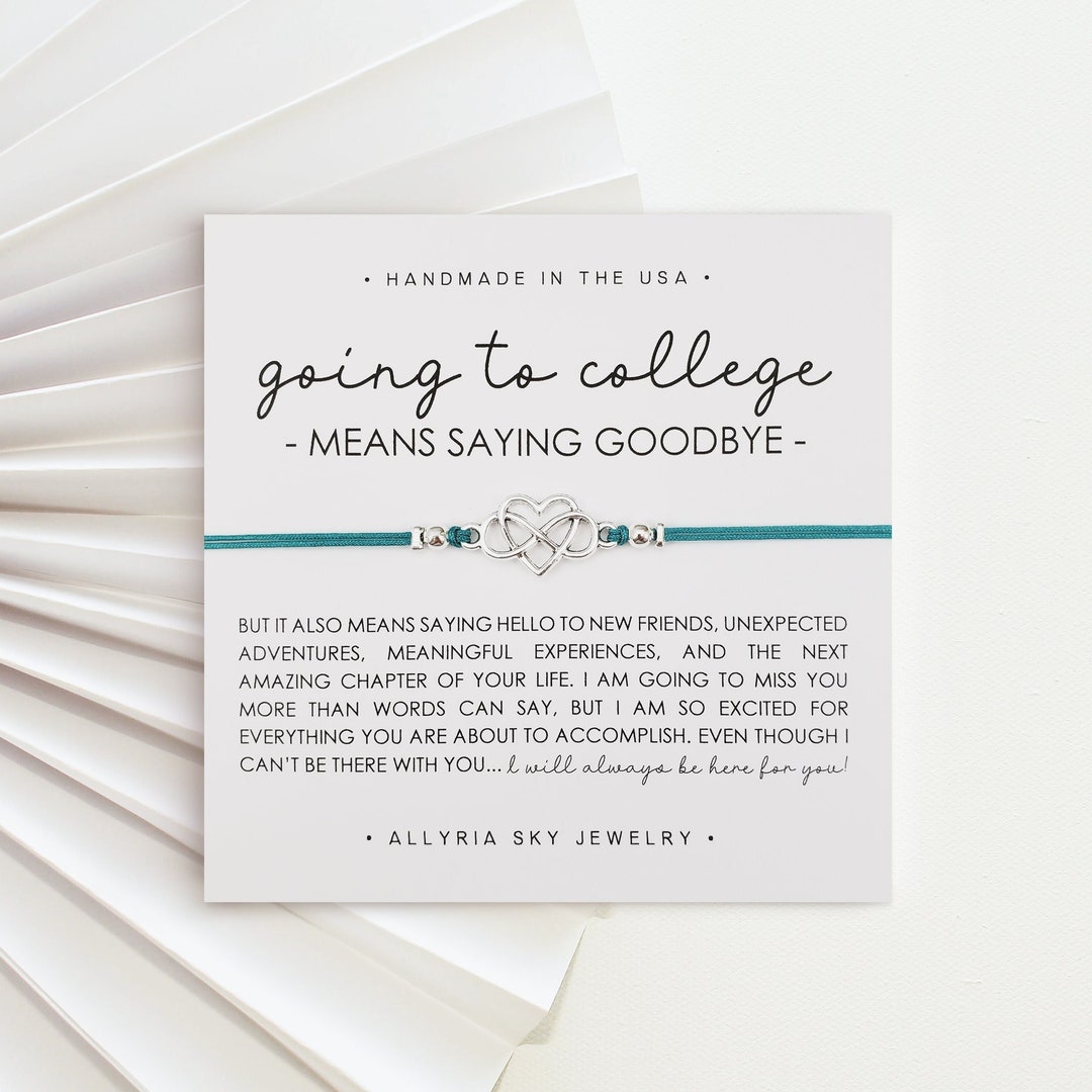 Friendship Bracelet With "going to College" Card, Goodbye, off to ...